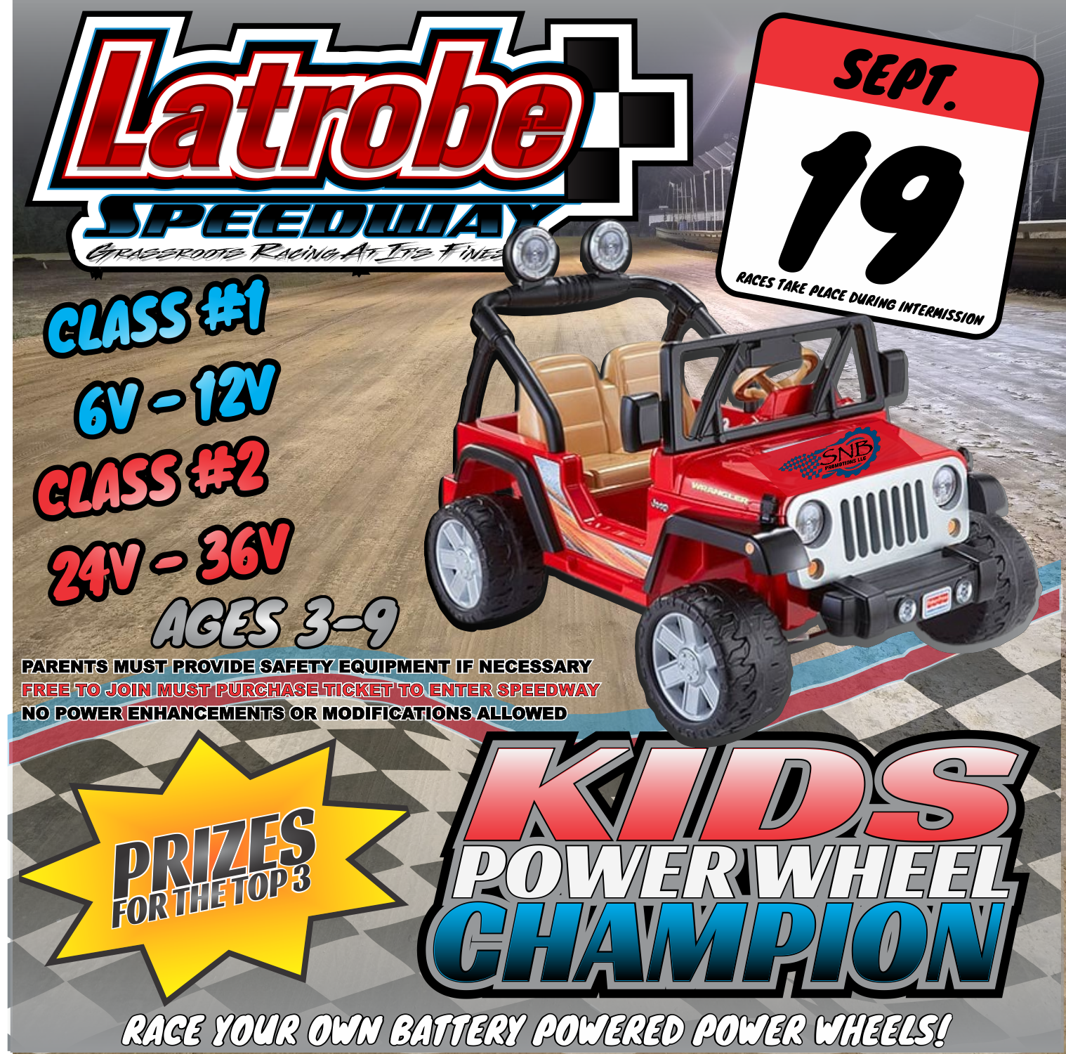 *JUST ANNOUNCED* KIDS POWER WHEEL CHAMPION – Latrobe Speedway